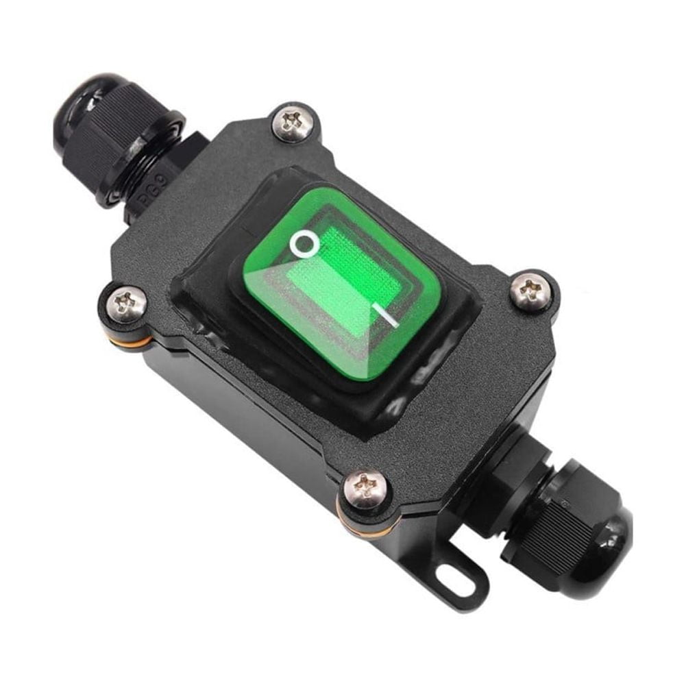 IP67 Waterproof Power Cord Switch 20A 12V Toggle Switch Red Green ...