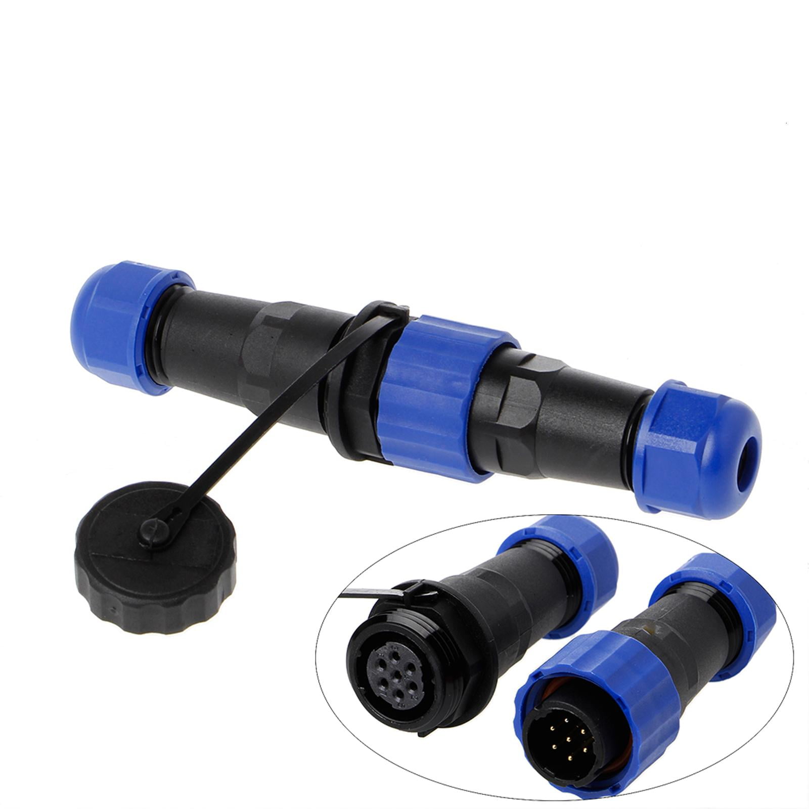 IP68 Aviation Plug Socket Cable in-line Connector 3 /4/ 5 /6 /7 /9pin ...