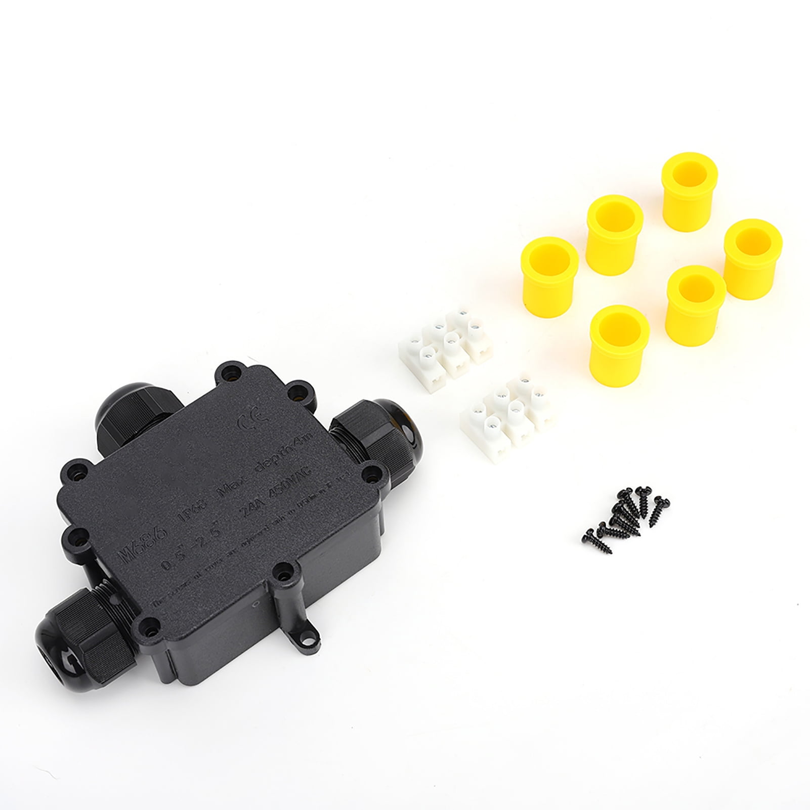 Neyseki IP68 Plastic Waterproof Junction Box M686 Outdoor Cable 3-Way ...