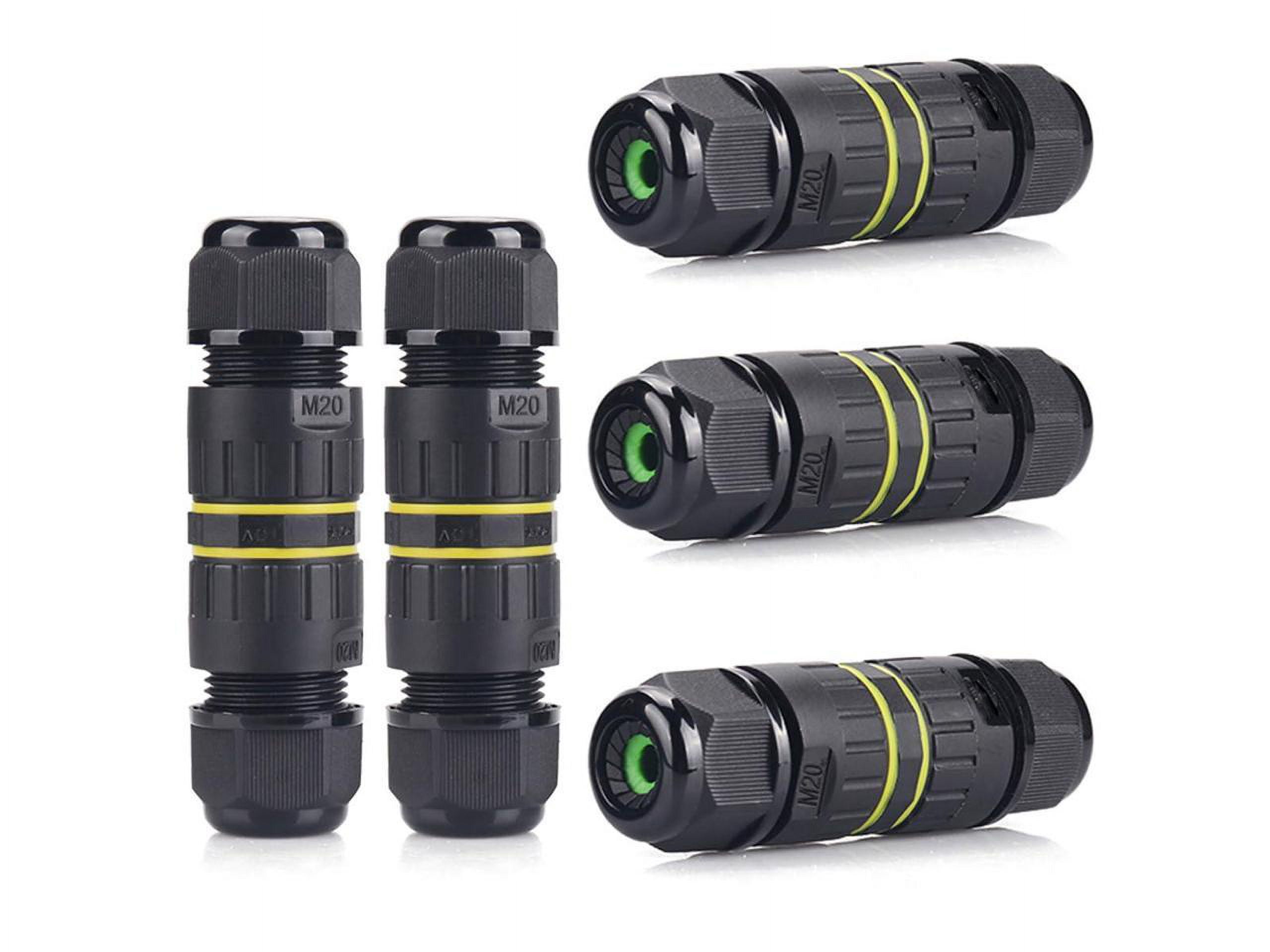 IP68 Waterproof 2 Way 4 Pin Junction Box Electrical Cable Connector,5 ...