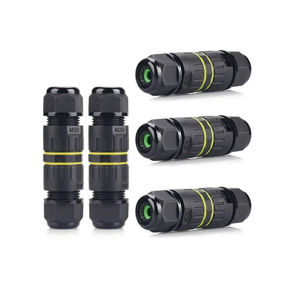 IP68 Waterproof 2 Way 4 Pin Junction Box Electrical Cable Connector,5 ...
