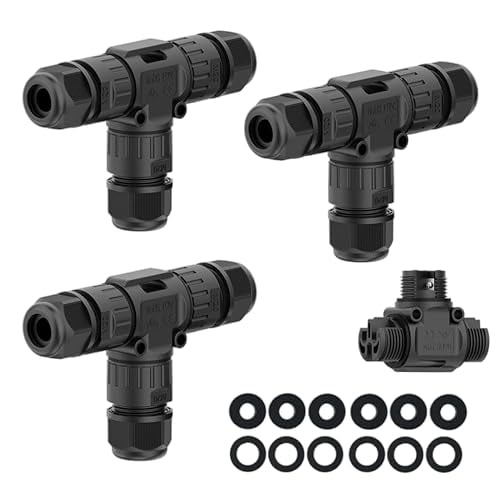 IP68 Waterproof 3-Way 3-Pole Cable Connectors – UL Listed Electrical ...