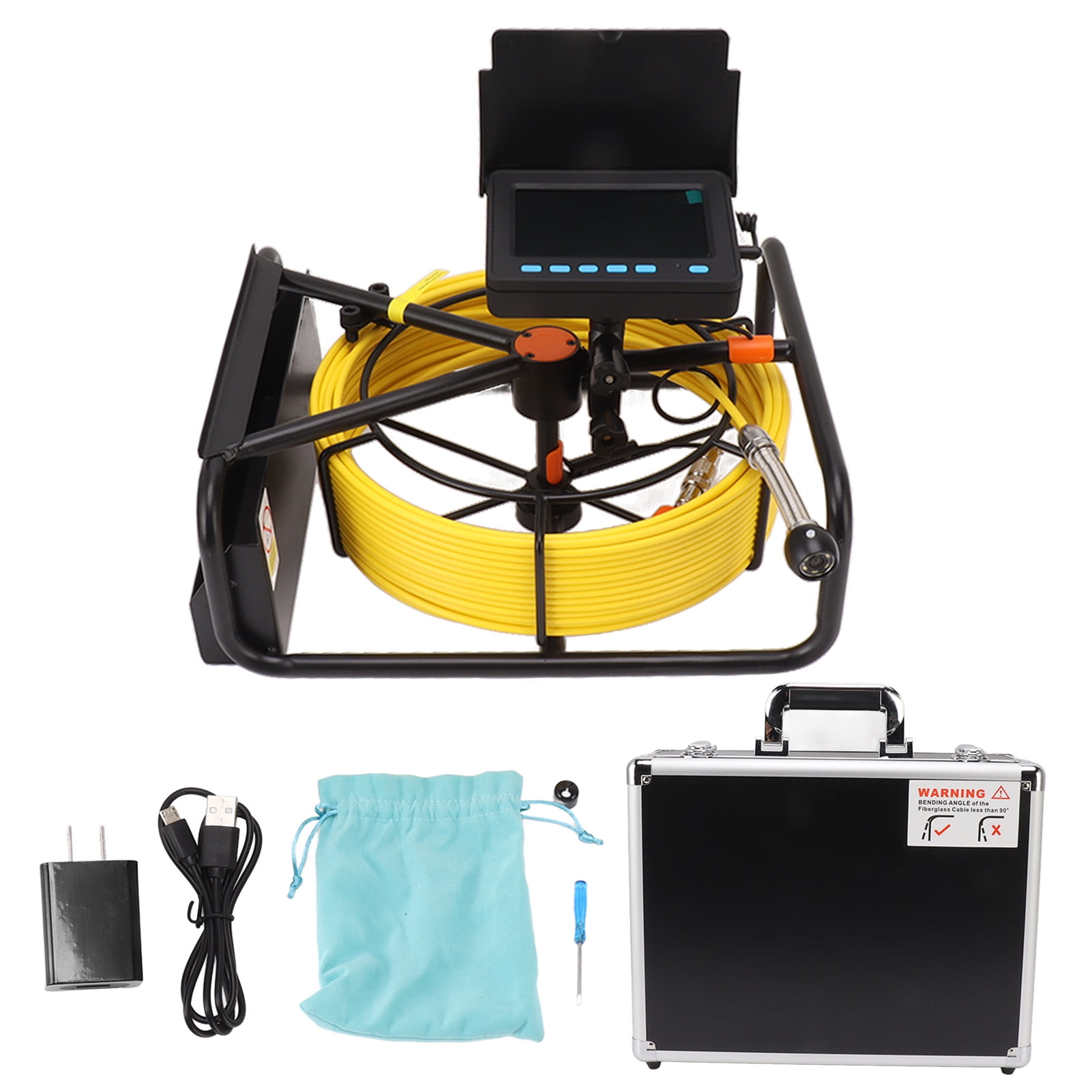 IP68 Waterproof Borescope, 4.3" Screen, 16G Card, Long,Life Battery ...