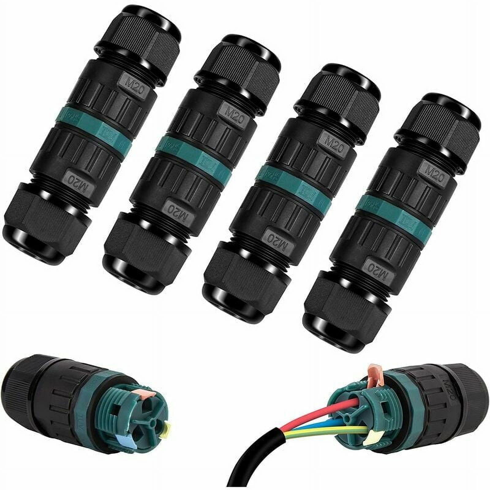 IP68 Waterproof Cable Connector, High Quality PA66 Plastic 2-Way ...