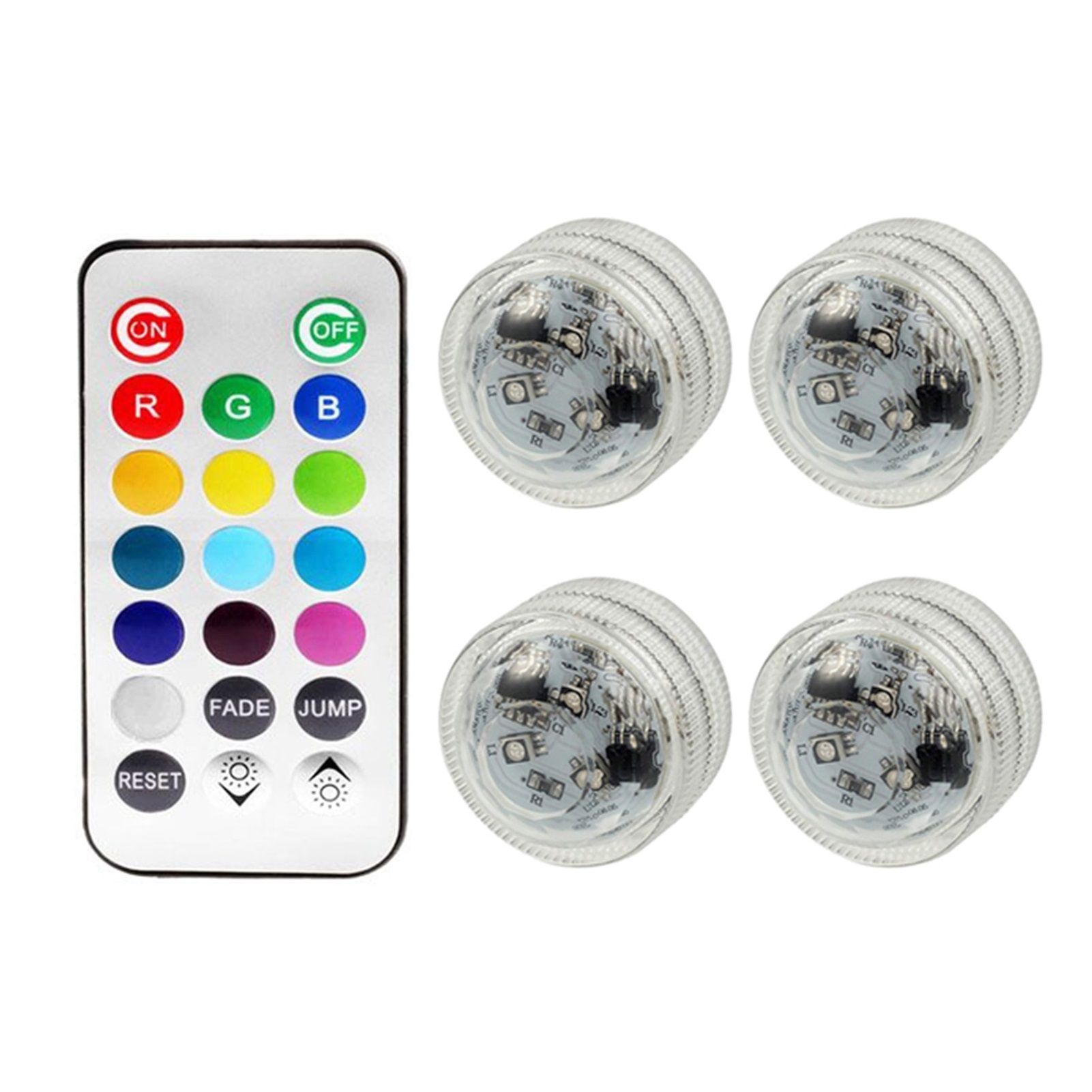 IP68 Waterproof Colorful Submersible LED Underwater Light With Battery ...