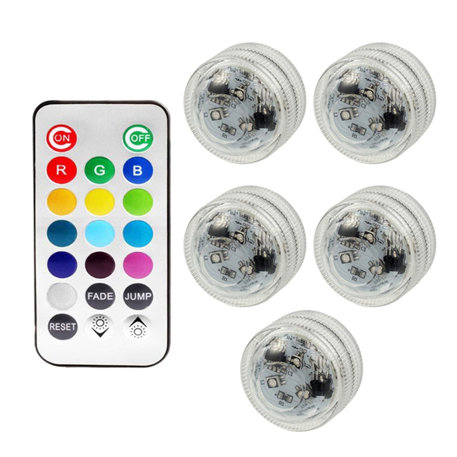 IP68 Waterproof Colorful Submersible LED Underwater Light With Battery ...