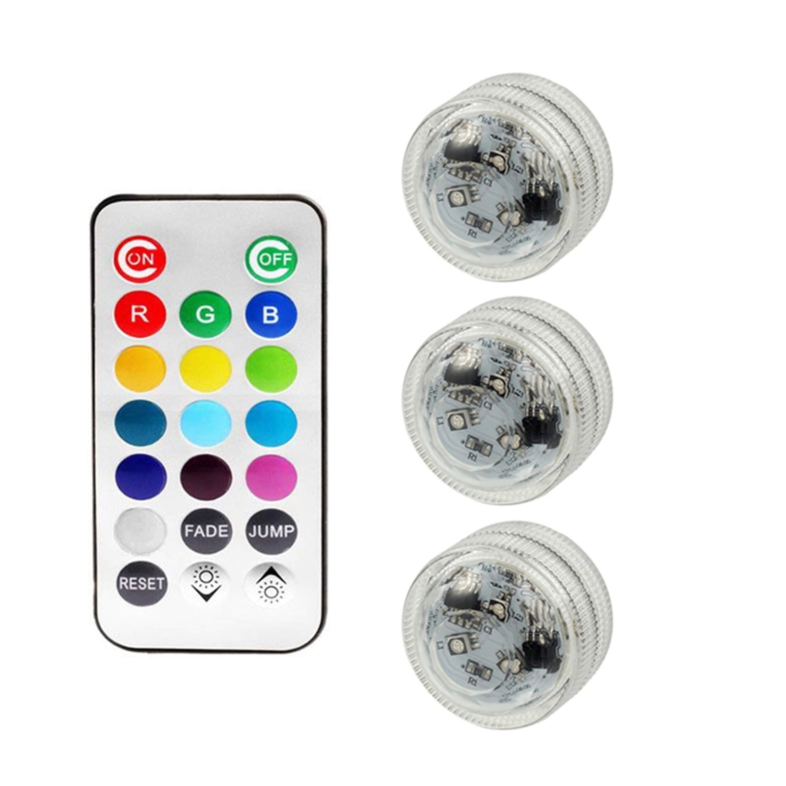 IP68 Waterproof Colorful Submersible LED Underwater Light With Battery ...