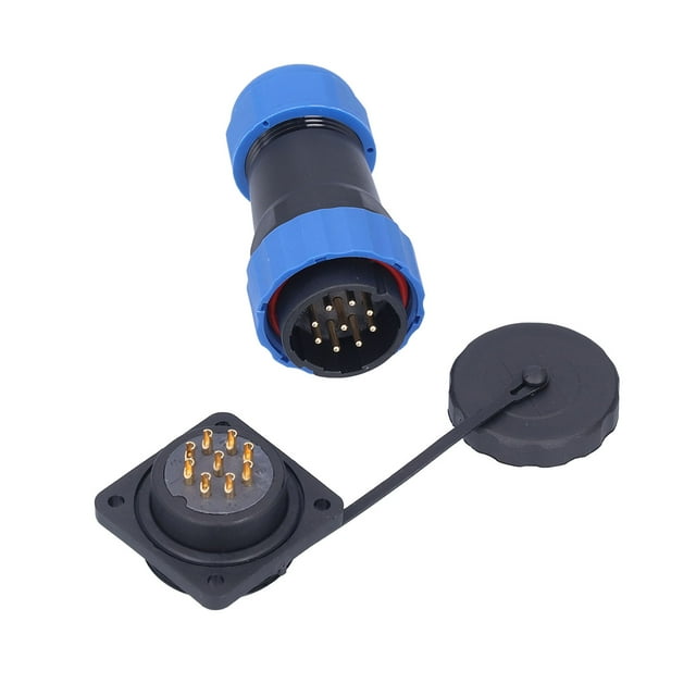 IP68 Waterproof Power Connector Male Female Square 4 Hole Aviation Plug ...