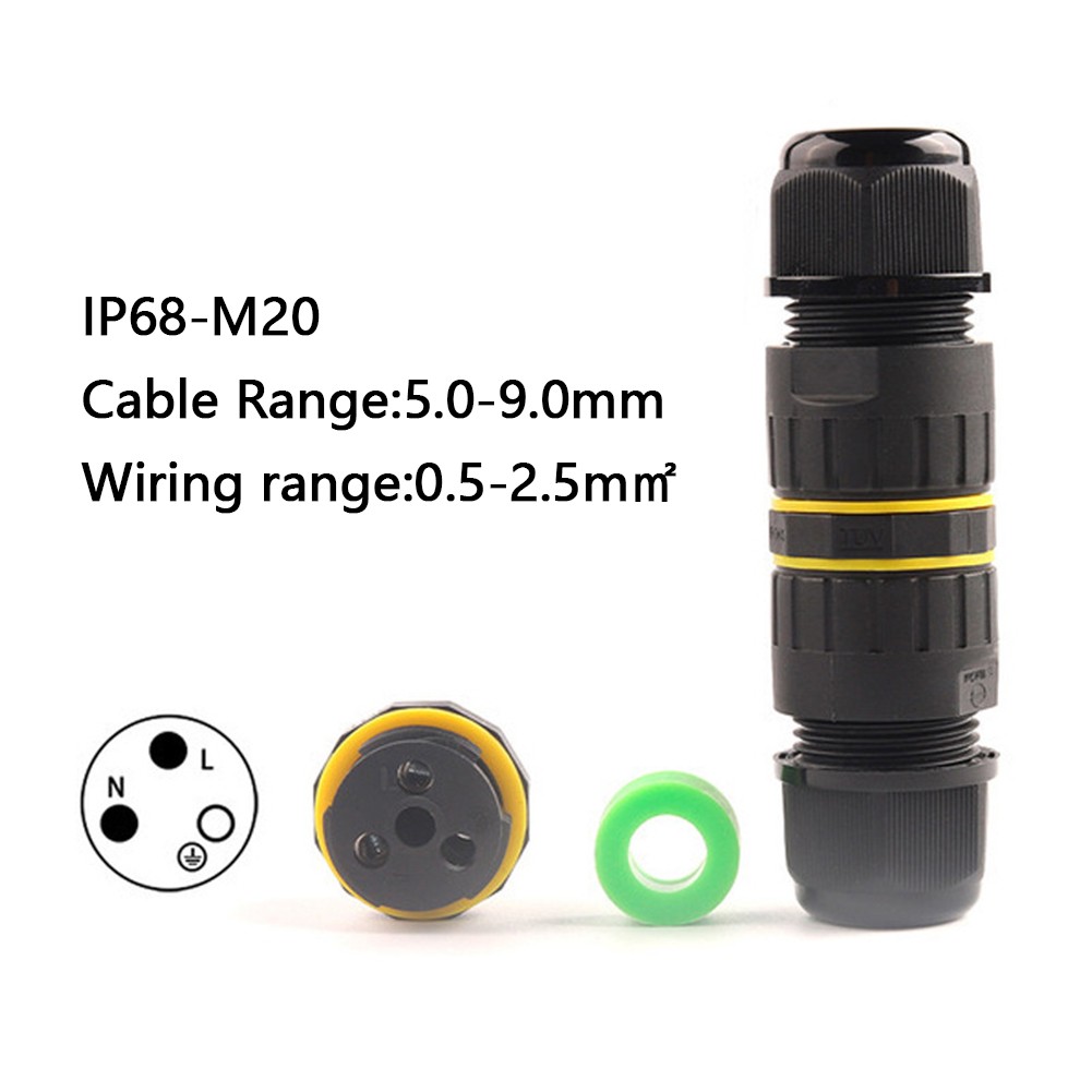 IP68 Waterproof Wire Connector Electrical Cable 2Pin Outdoor Plug ...
