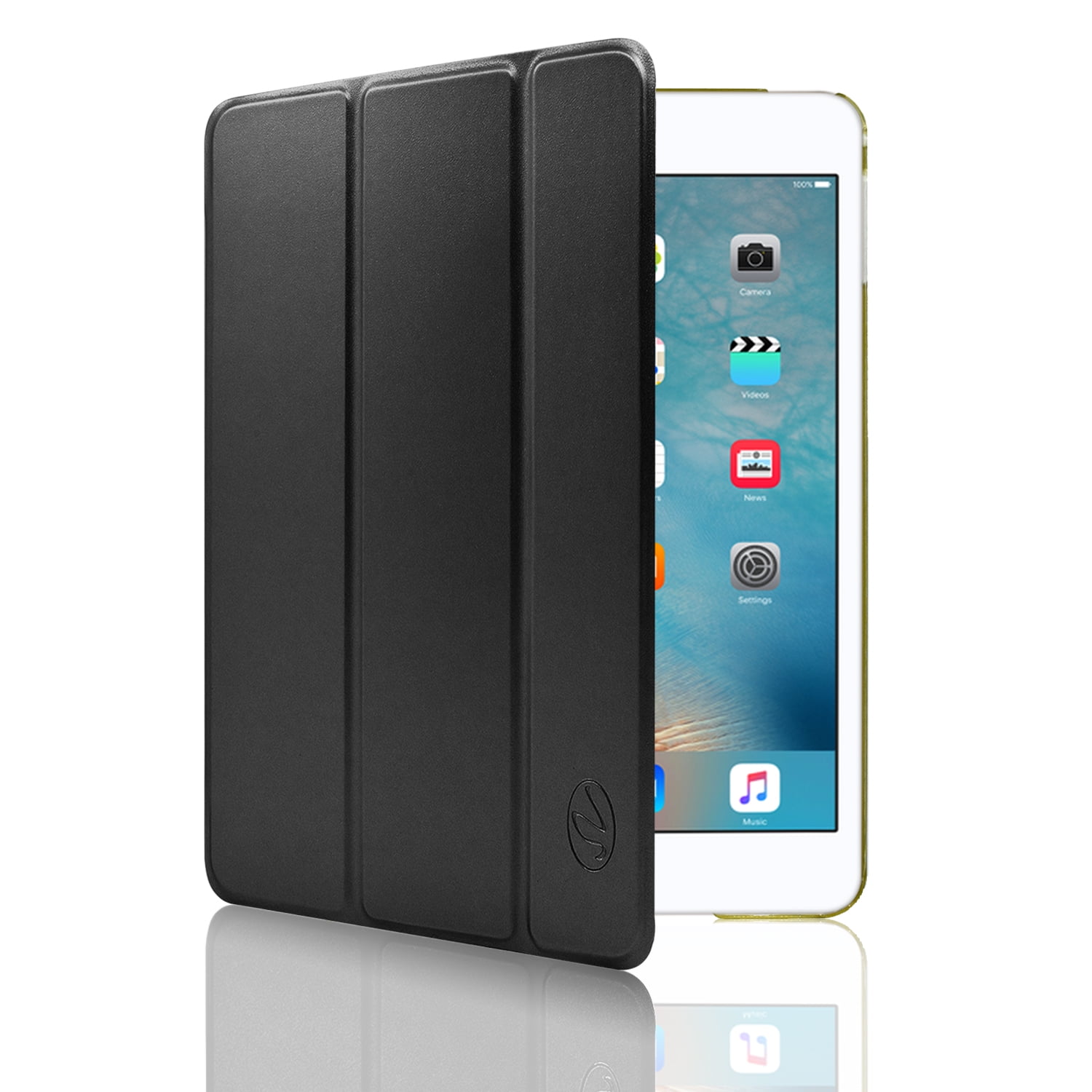 IPAD Mini 4 Luxury Slim Stand Polyurethane Cover Smart Case - Walmart.com