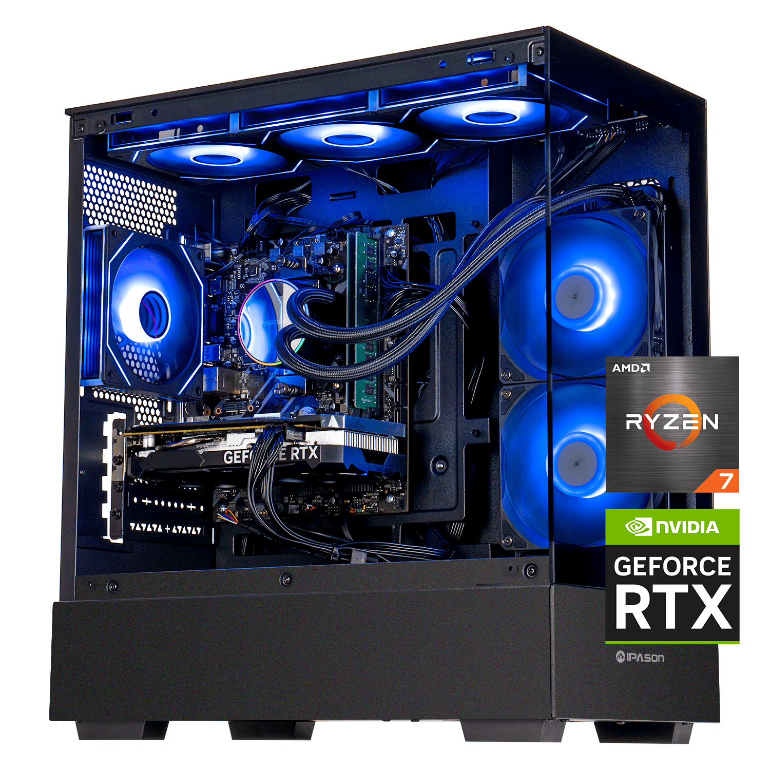 IPASON Gaming Desktop, Ryzen 7 8700F, NVIDIA RTX4060,32GB DDR4 RAM, 1TB ...
