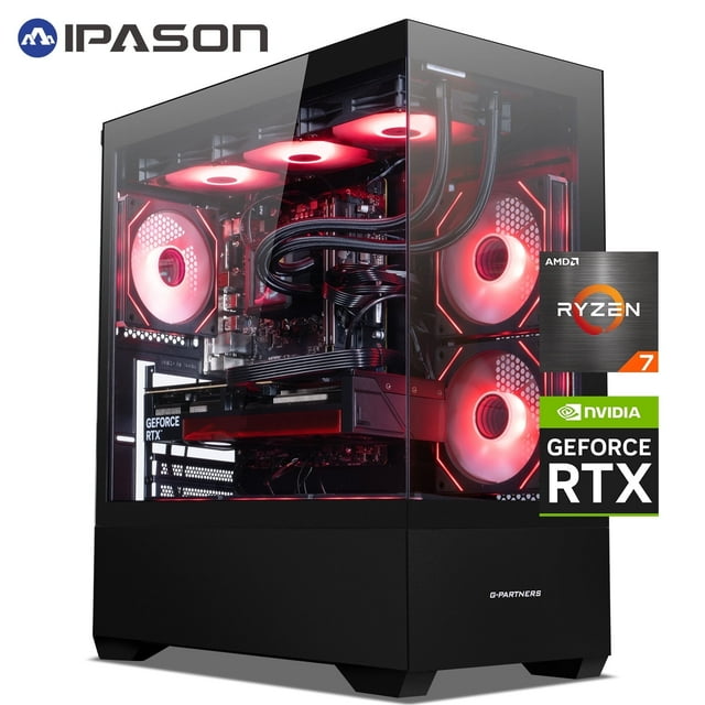 IPASON Gaming PC- Intel i7 14700KF, NVIDIA RTX 4070 SUPER, 32GB DDR5 ...