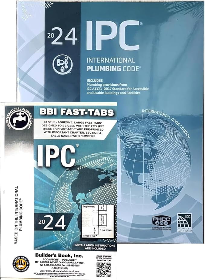 (IPC 2024) International Plumbing Code with Bbi Fast Tabs of [IPC 2024] Edition (Pack of 2 ...