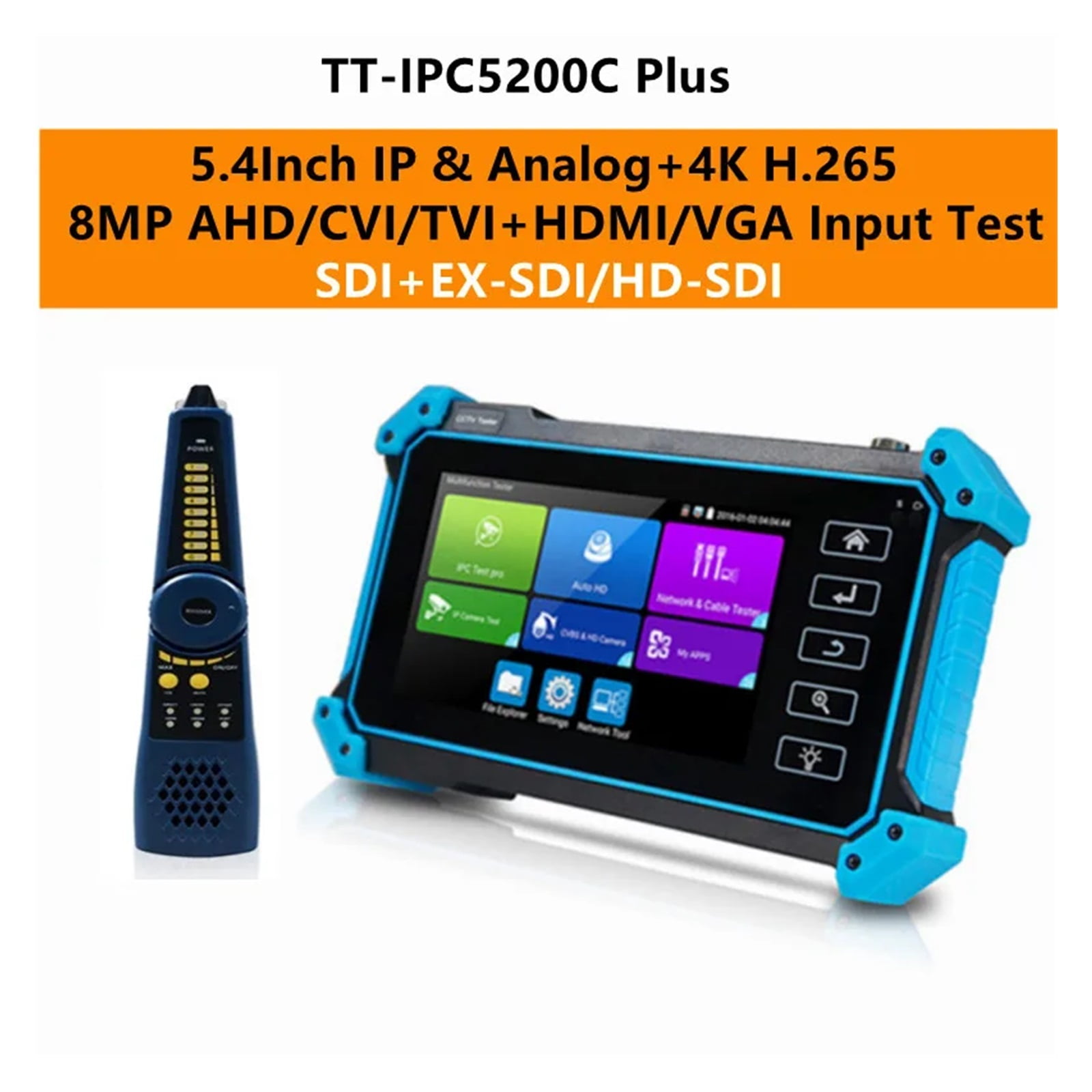 IPC-5200C Plus IP Camera Tester 5.4 Inch IPS Touch Screen Monitor CCTV ...