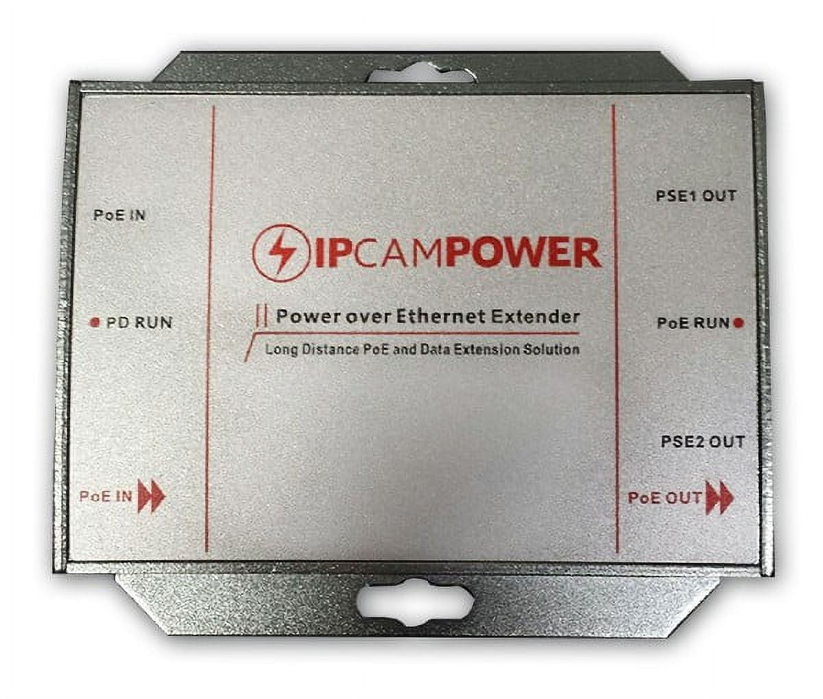 IPCamPower POE Powered 2 Port Switch & Network Cat5 Cat6 Midspan Cable ...