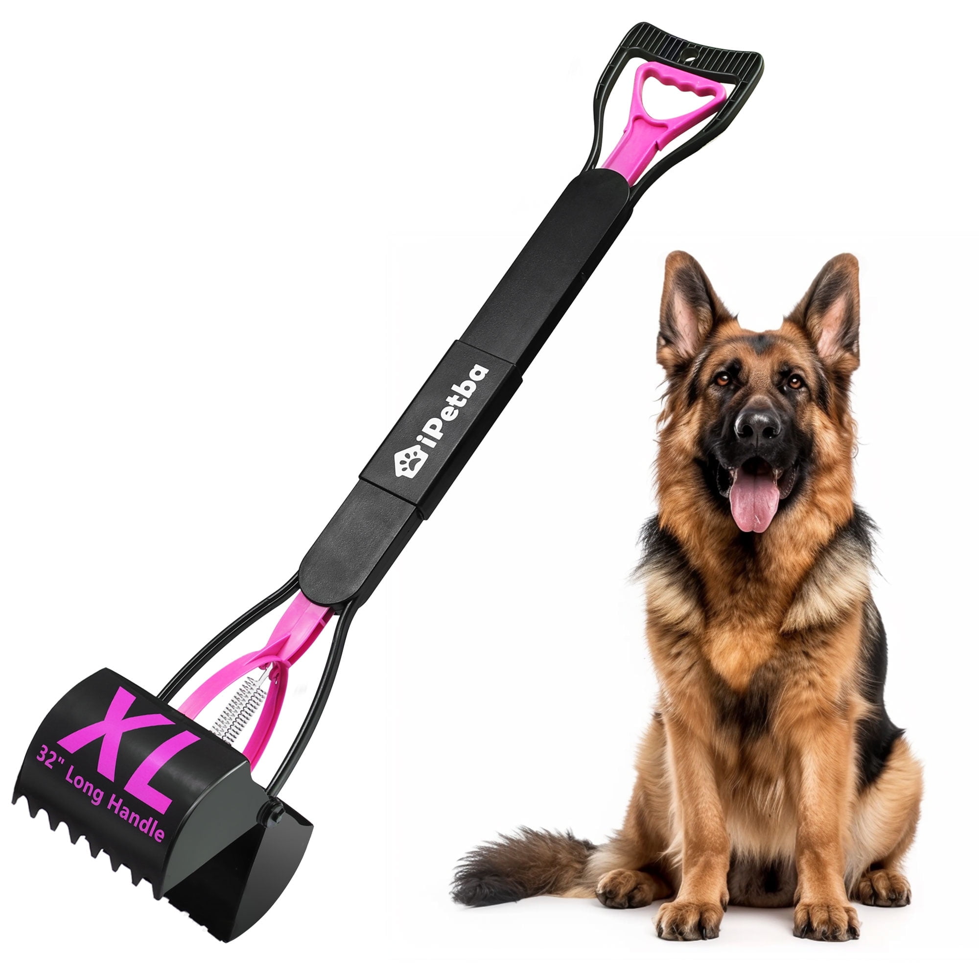 IPETBA 32" Pooper Scooper for Large Dogs Long Handle No Bending Pet ...
