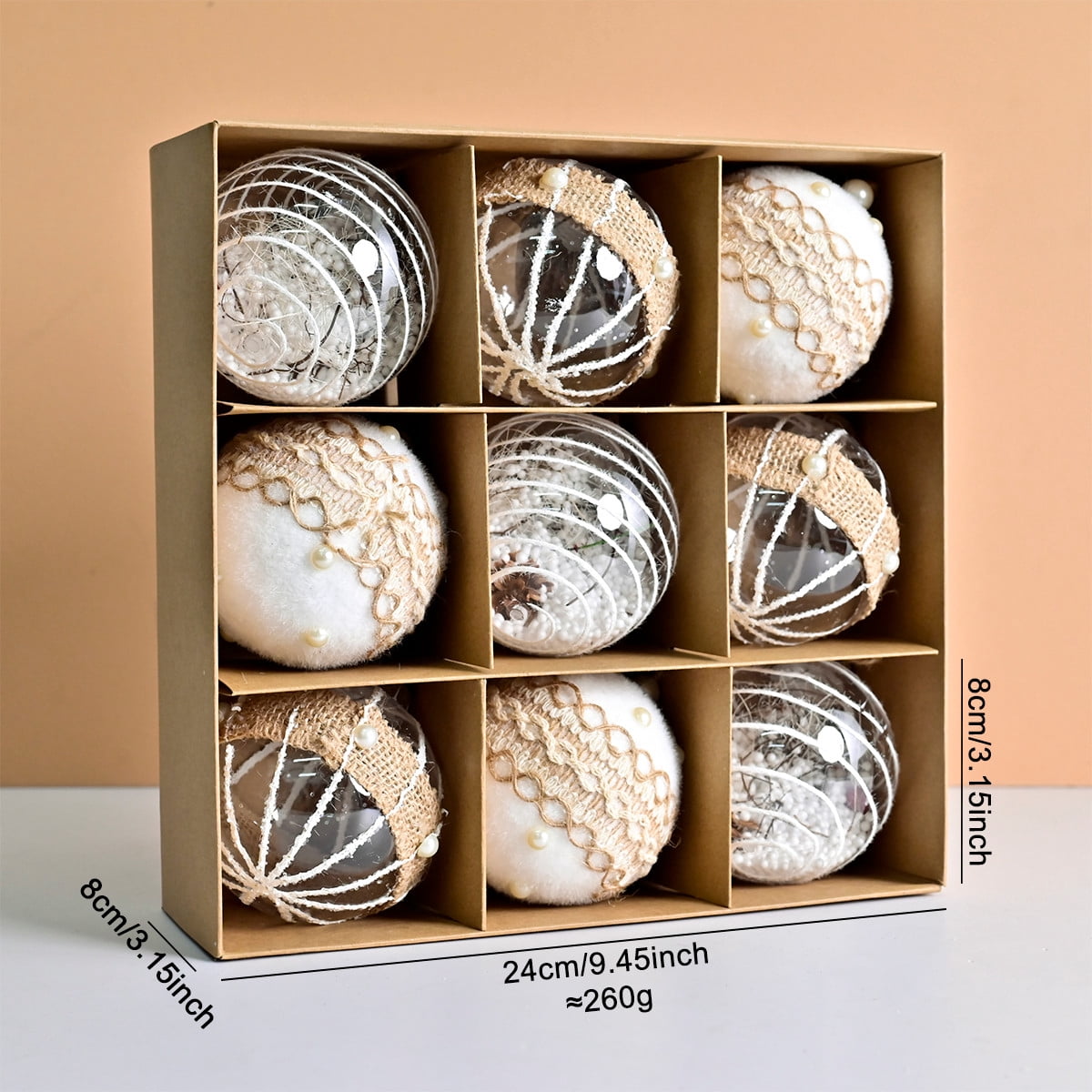 IPEWLEX 18-Pack Christmas Pendants for Tree Decoration, Holiday Party ...