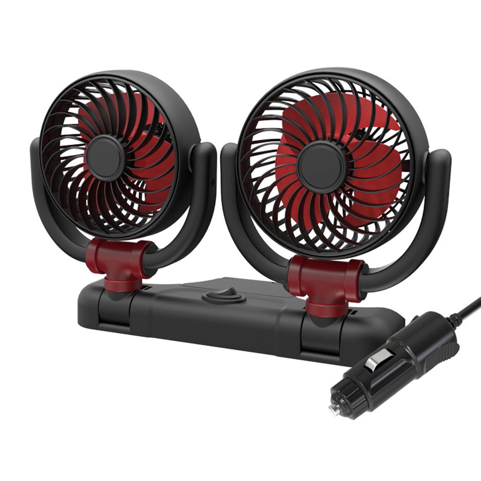IPEWLEX Car Dual Head Fan with Adjustable Speed, Brushless Copper Motor ...