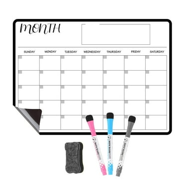 "18"" x 24"" Erasable Undated Monthly Planner, Laminated Wall Calendar ...