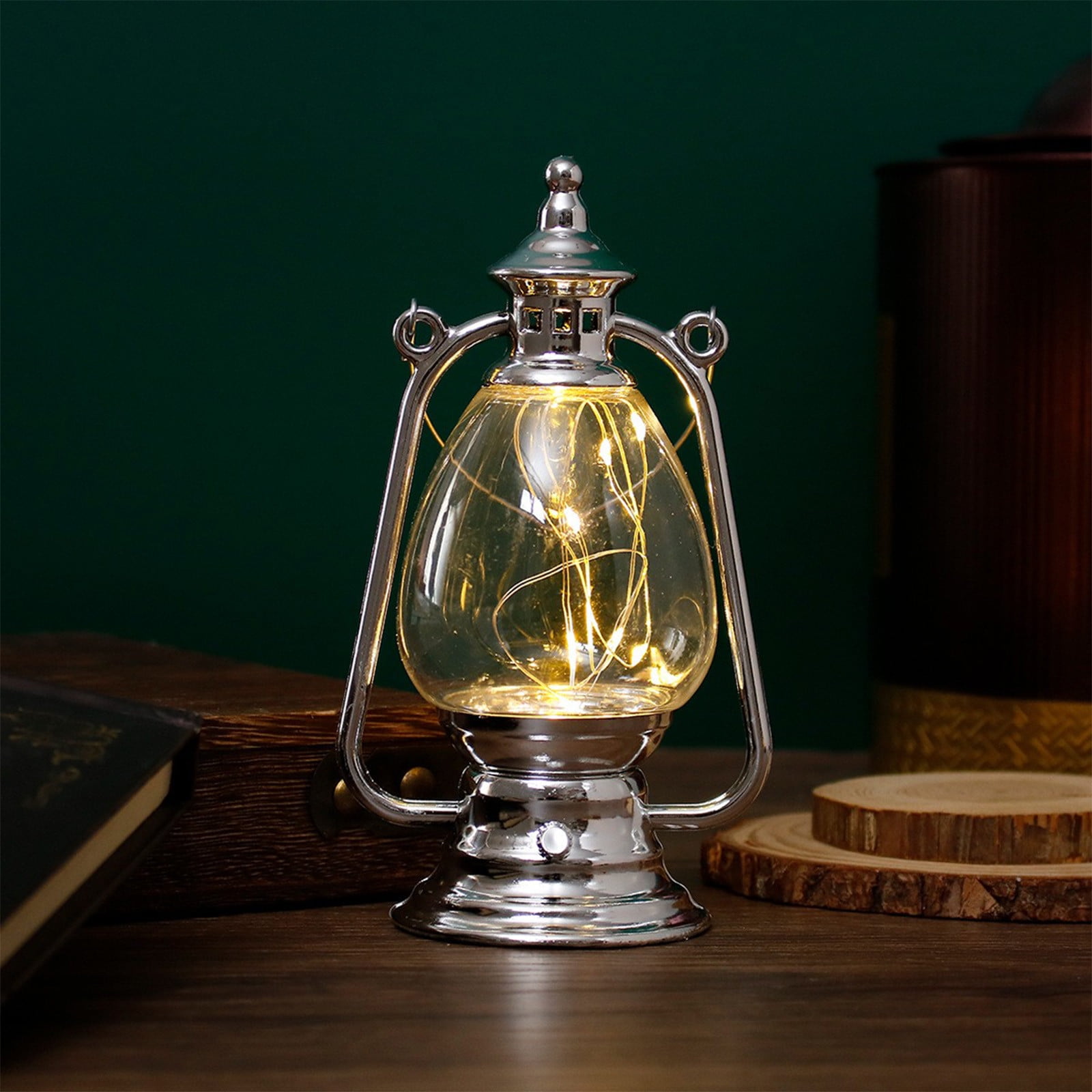 IPEWLEX Electronic Candle Lamp - Mini Oil Lamp Night Light, Festive ...