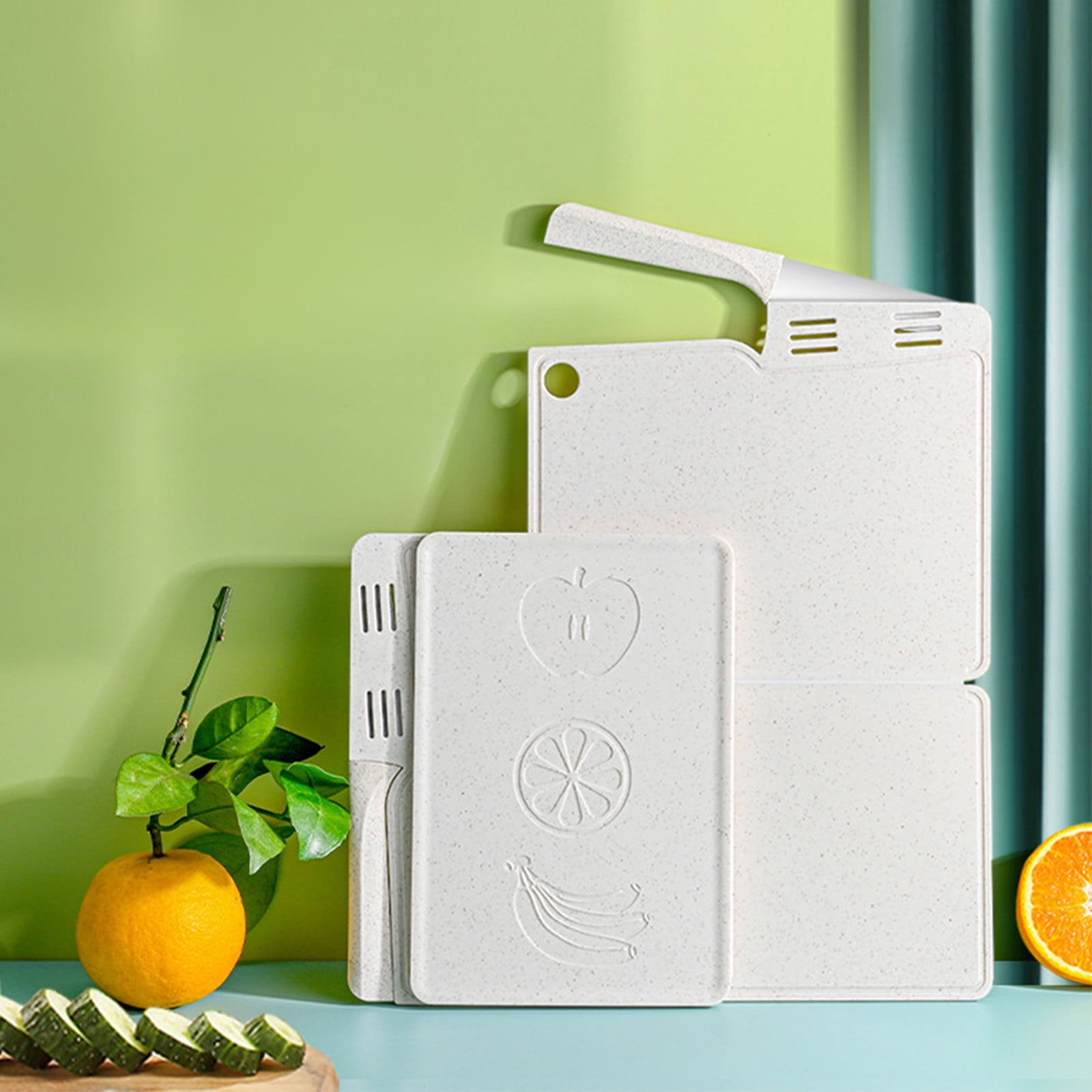 IPEWLEX Foldable Cutting Board - Portable, Eco-Friendly Wheat Straw Material, One-Sheet Grinding ...