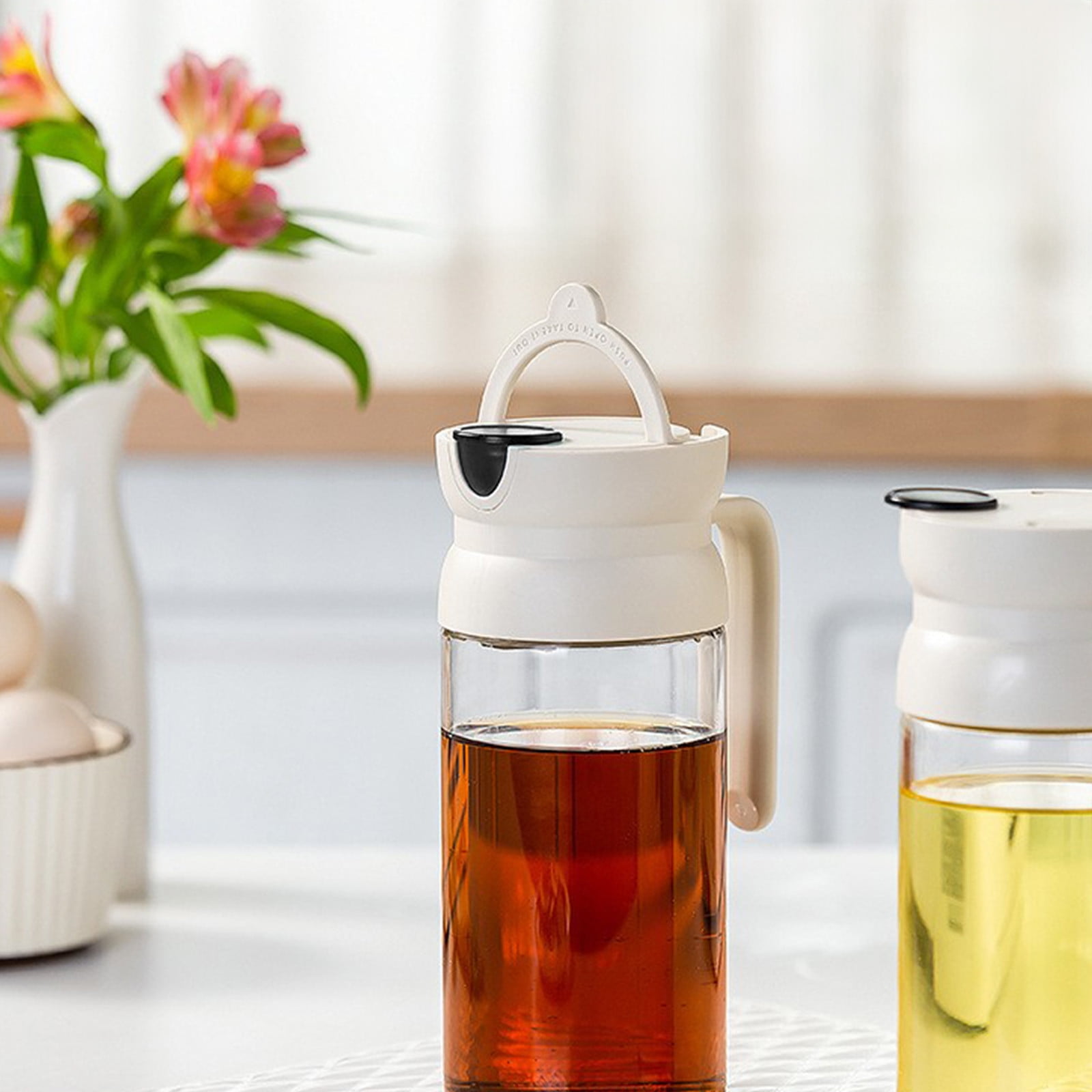 IPEWLEX Large-Capacity Oil Pot with Automatic Opening and Closing Lid ...