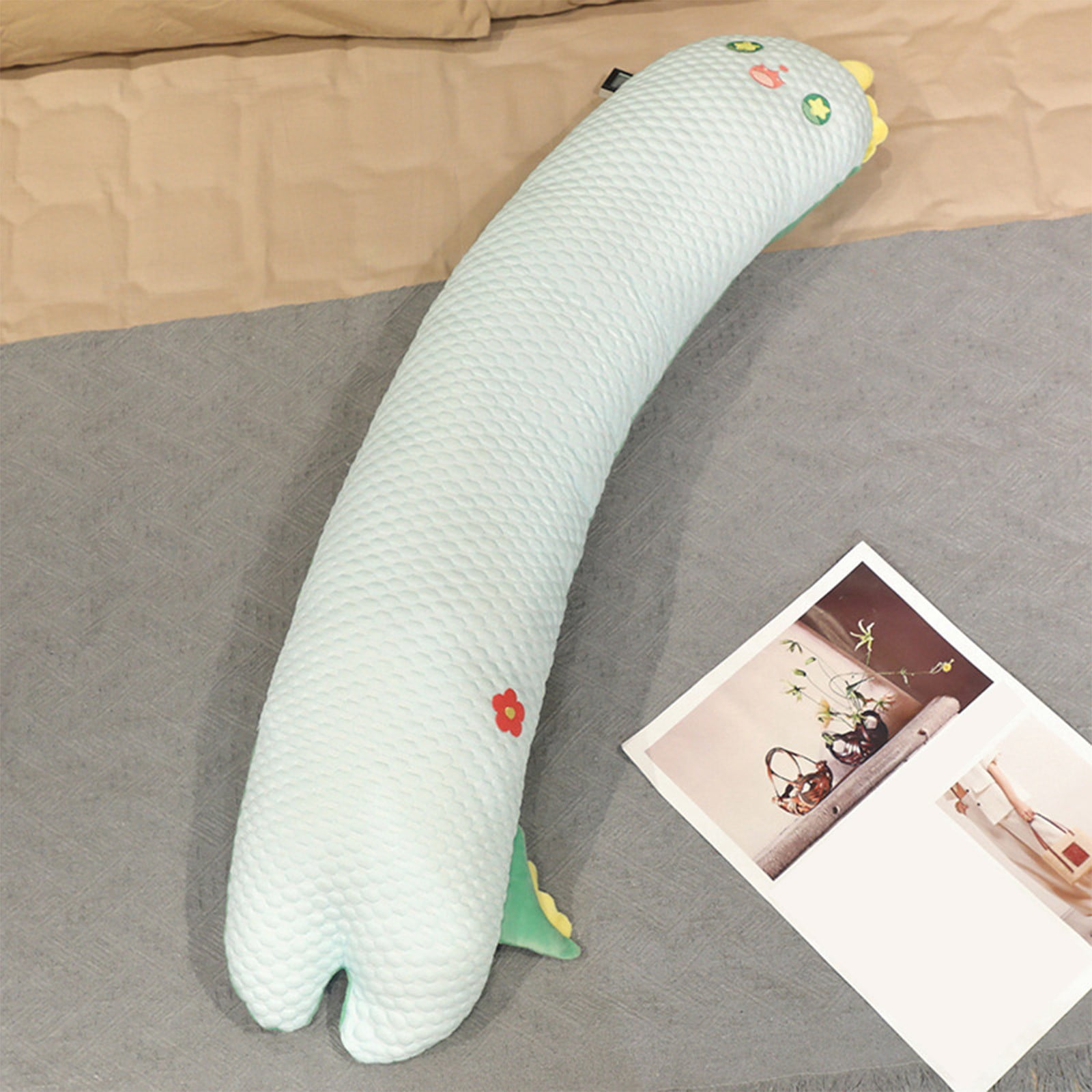 IPEWLEX Long Pillow Bed Hugging Sleep Pillow, Multifunctional Headrest ...