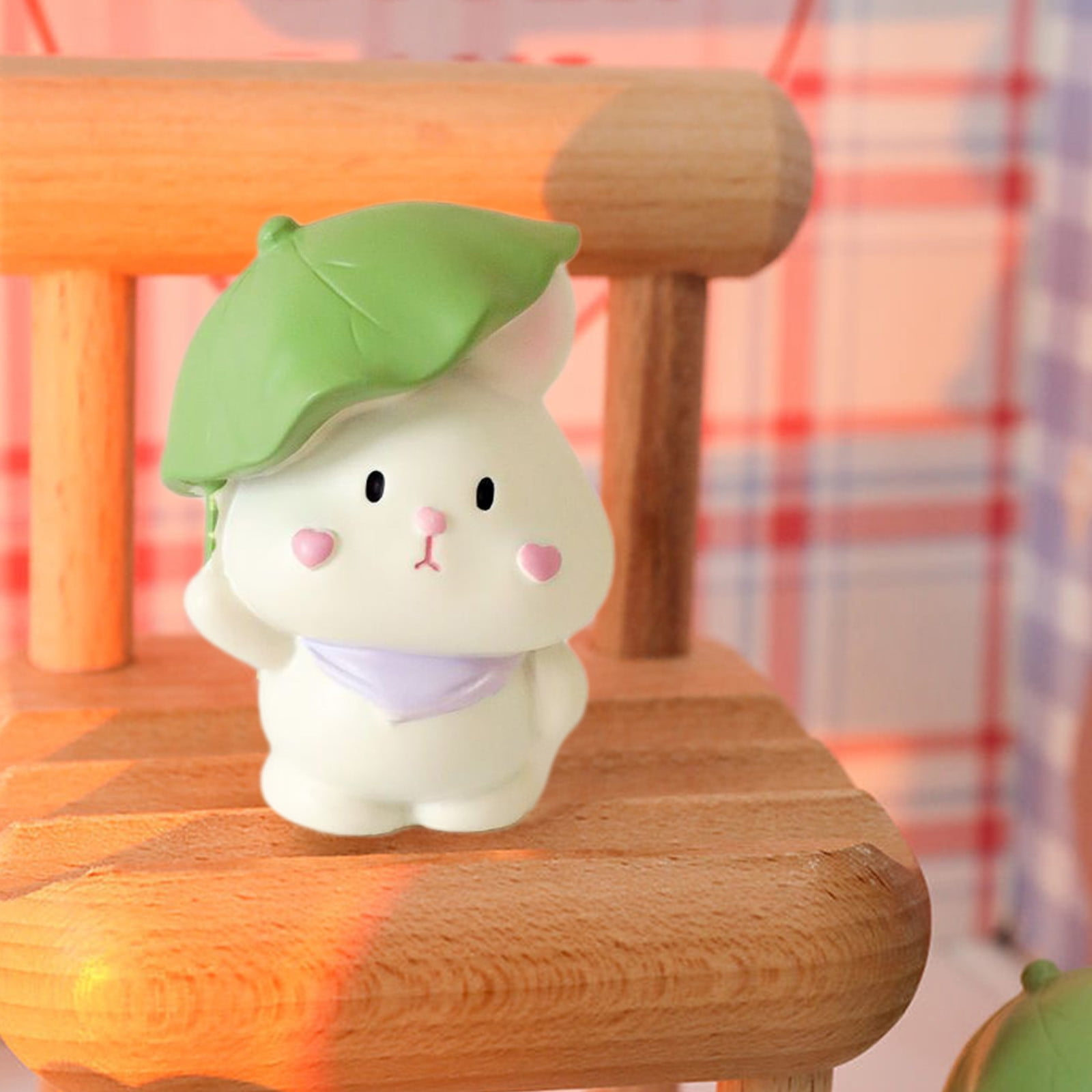 IPEWLEX Mini Bunny Figurines Cute Rabbits Sculpture Desk Decor Small ...