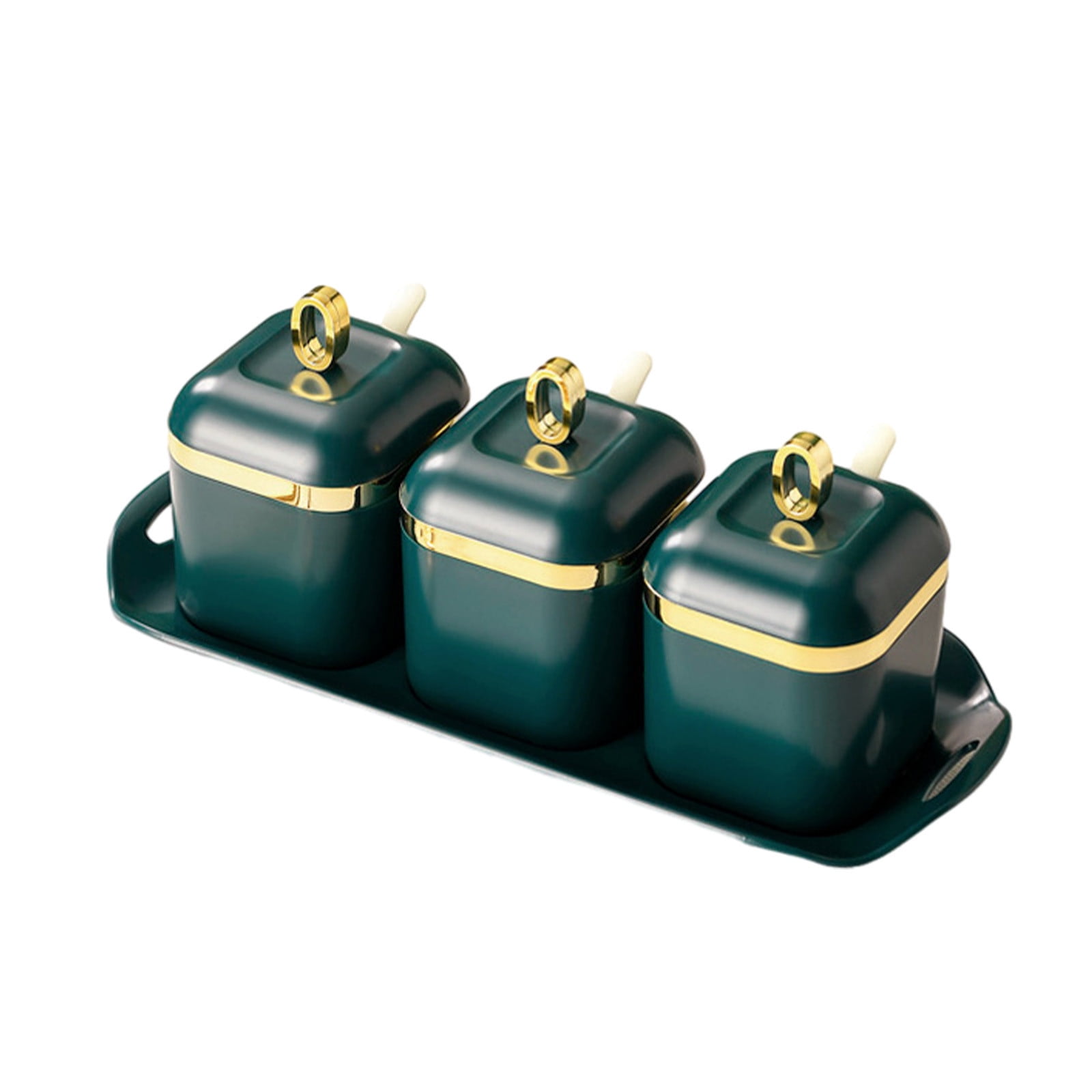 IPEWLEX Nordic Ceramic Sealed Spice Container Set for Kitchen with Lid ...