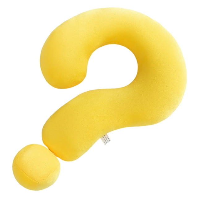 IPEWLEX Question Mark Shaped Plush Toy Pillow for Neck, Head, and Chin ...