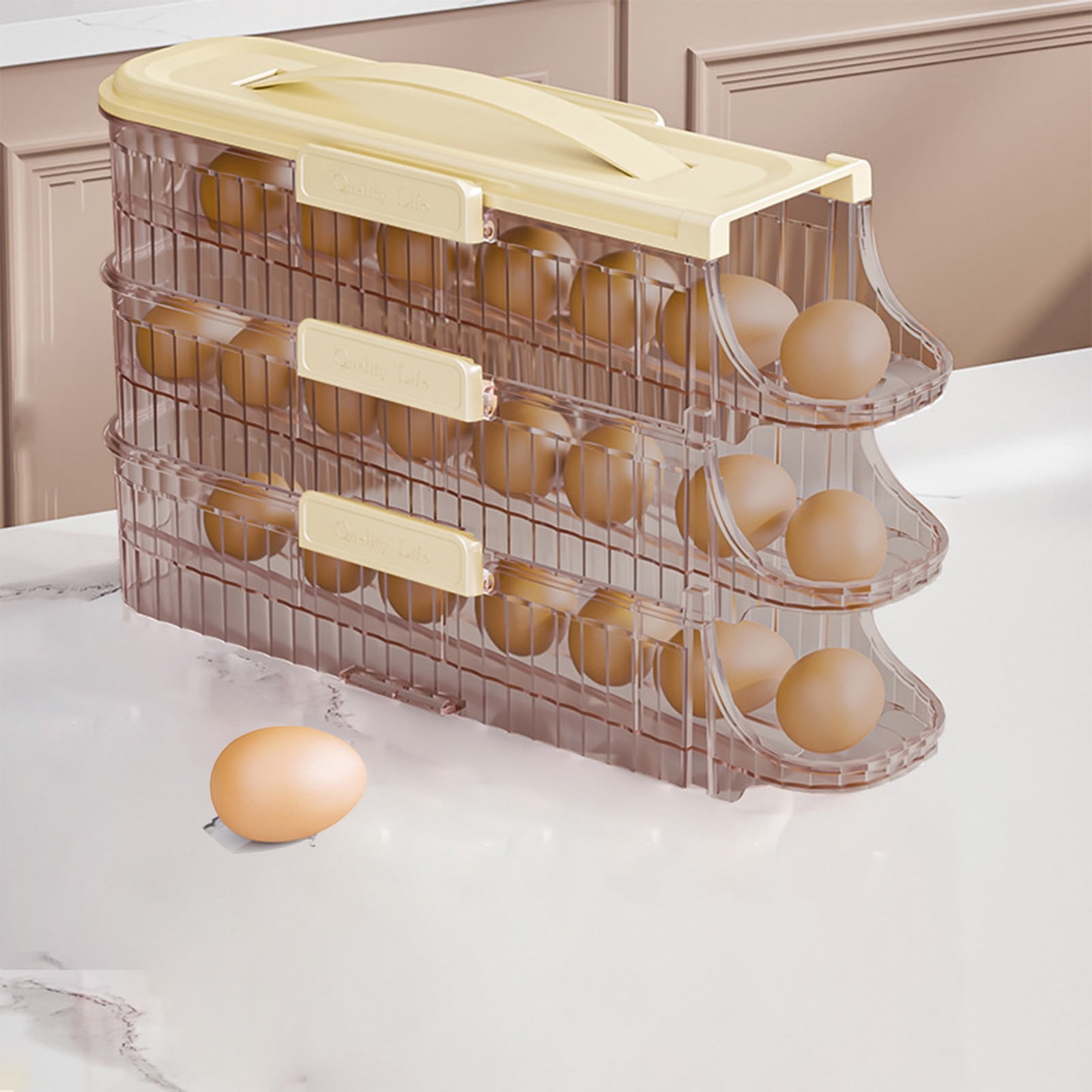 IPEWLEX Refrigerator Door Rolling Shelf Bracket Organizer, Stackable ...