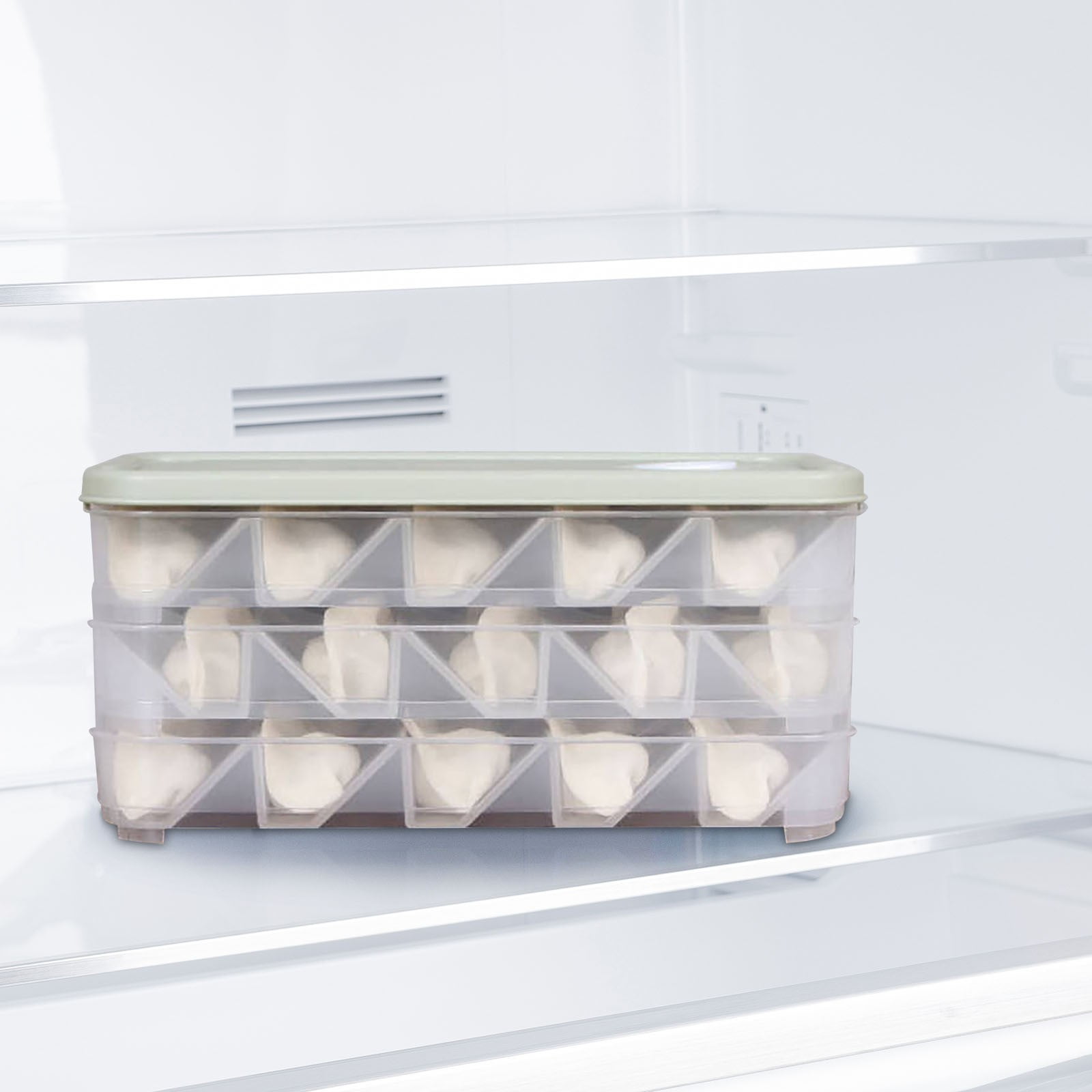 IPEWLEX Stackable Dumpling Box - 3-Layer Freezer-Safe, Non-Stick, Space ...