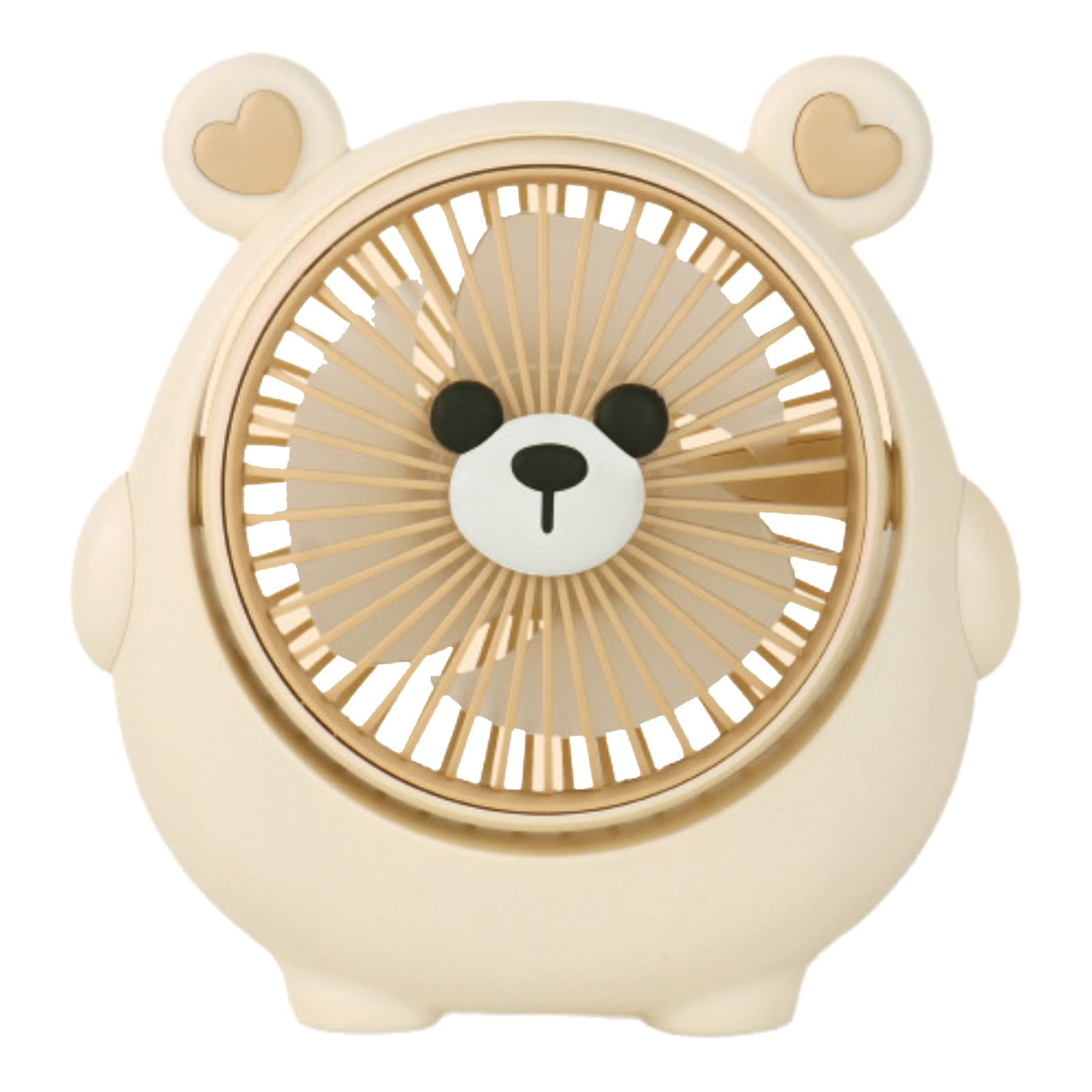 IPEWLEX USB Rechargeable Bear Desktop Fan with Adjustable Wind Speeds ...