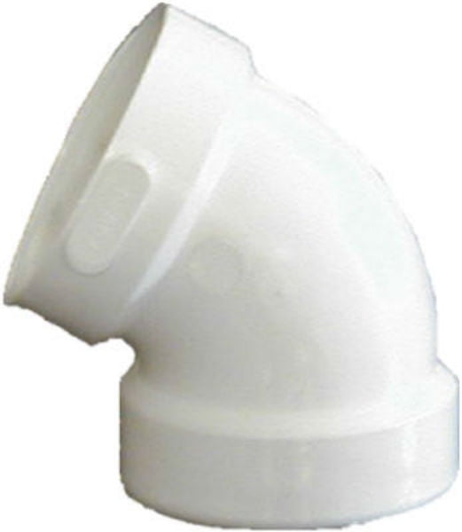 IPEX 192603L Pipe Elbow, 3 in, Hub, 60 deg Angle, PVC, White, SCH 40 ...