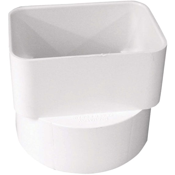 IPEX 3 In. x 4 In. x 4 In. PVC Sewer and Drain Downspout Adapter ...