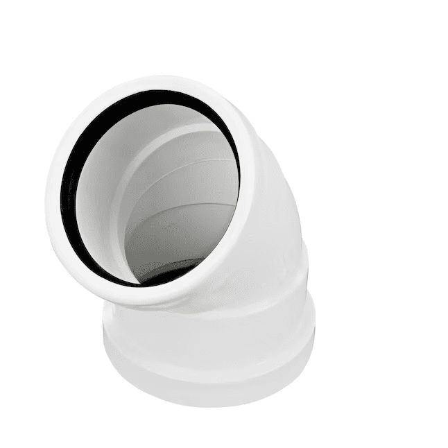 IPEX 443018 6" PVC SDR 35 1/8 Bend 45° Elbow (G x G) - Walmart.com