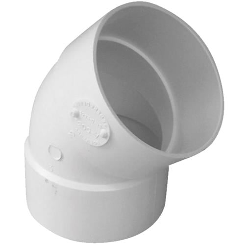 IPEX Canplas 45 Deg. PVC Sewer & Drain Elbow 6" S&D 45D, Each - Walmart.com