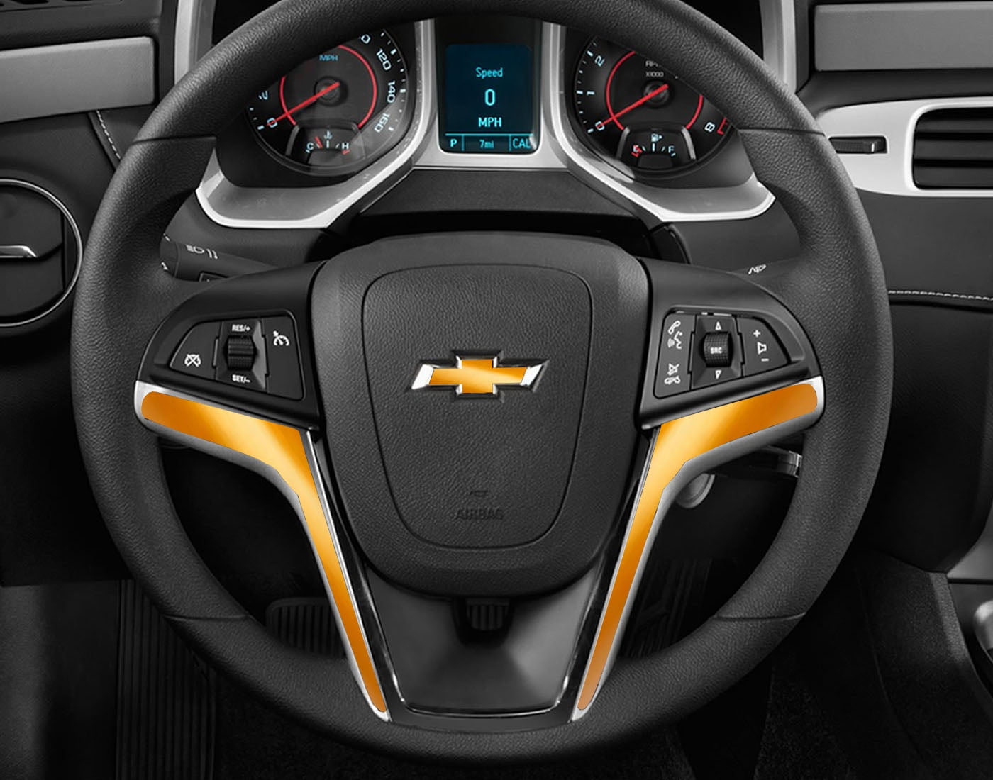 IPG Compatible with 2012-2015 Camaro Carbon Fiber Steering Wheel Accent ...