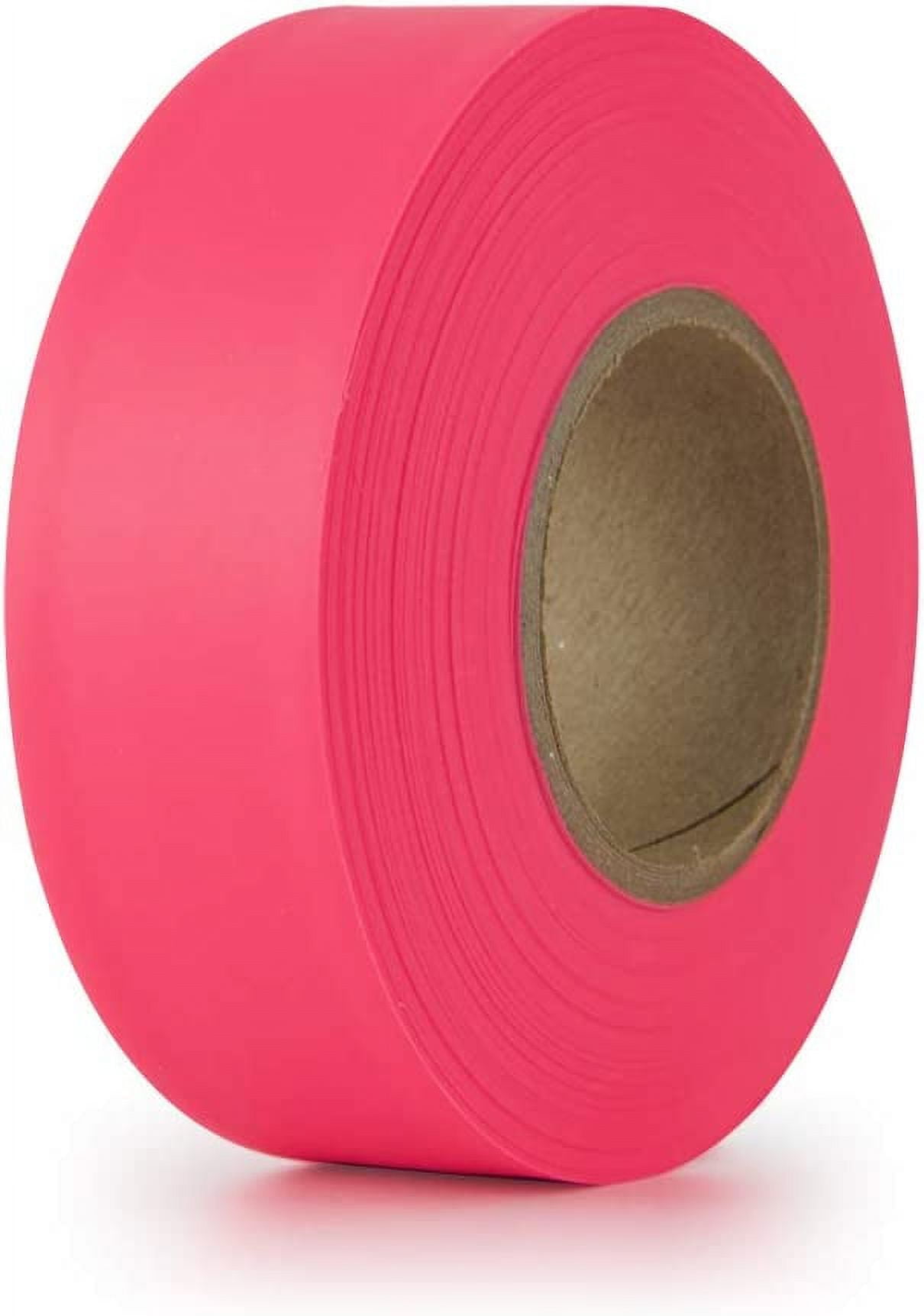 IPG Flagging Ribbon, 1.18" x 50 yd, Pink Glow (Single Roll) 1.18" x 50 ...