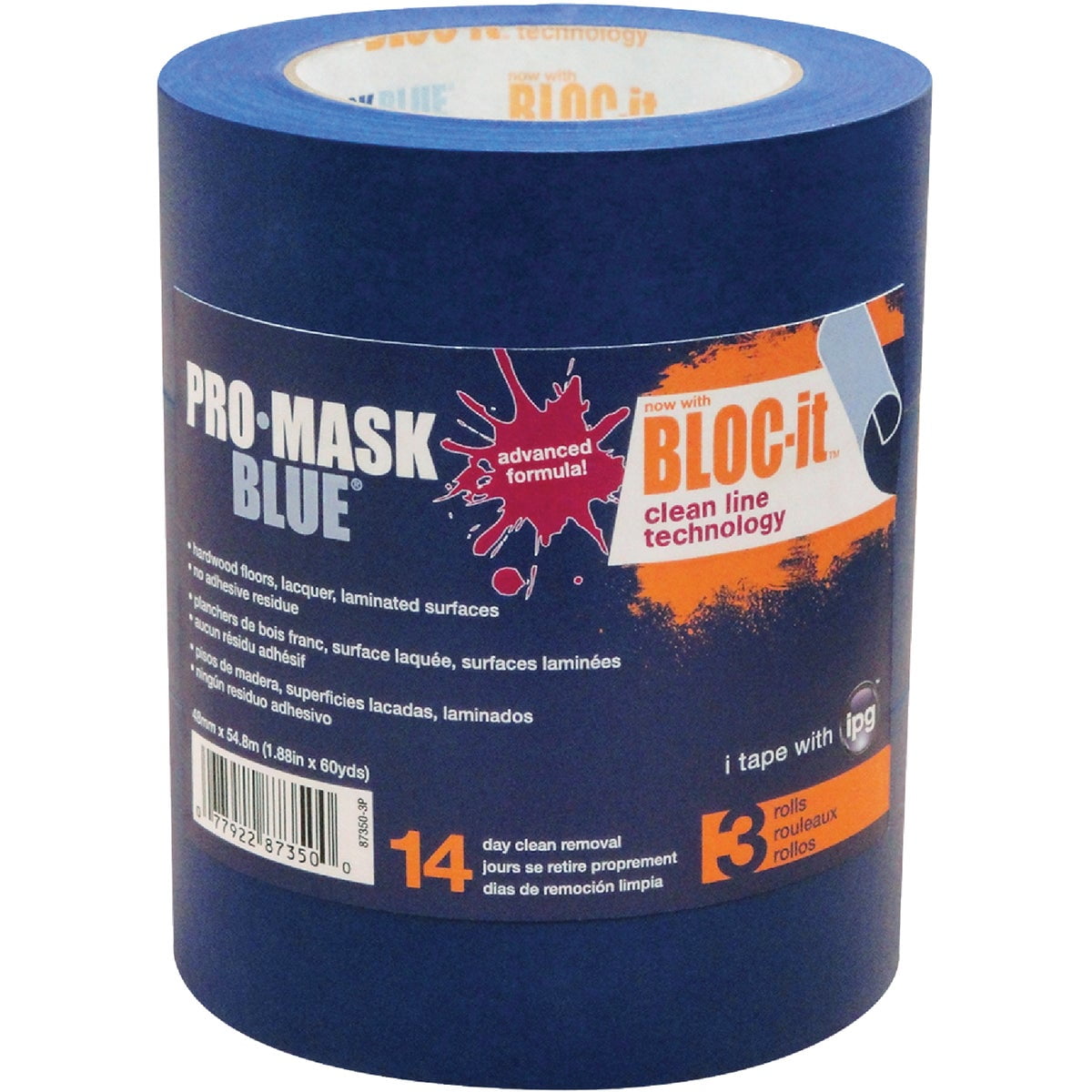 IPG ProMask Blue 1.88 In. x 60 Yd. Bloc-It Masking Tape (3-Pack) 87350 ...