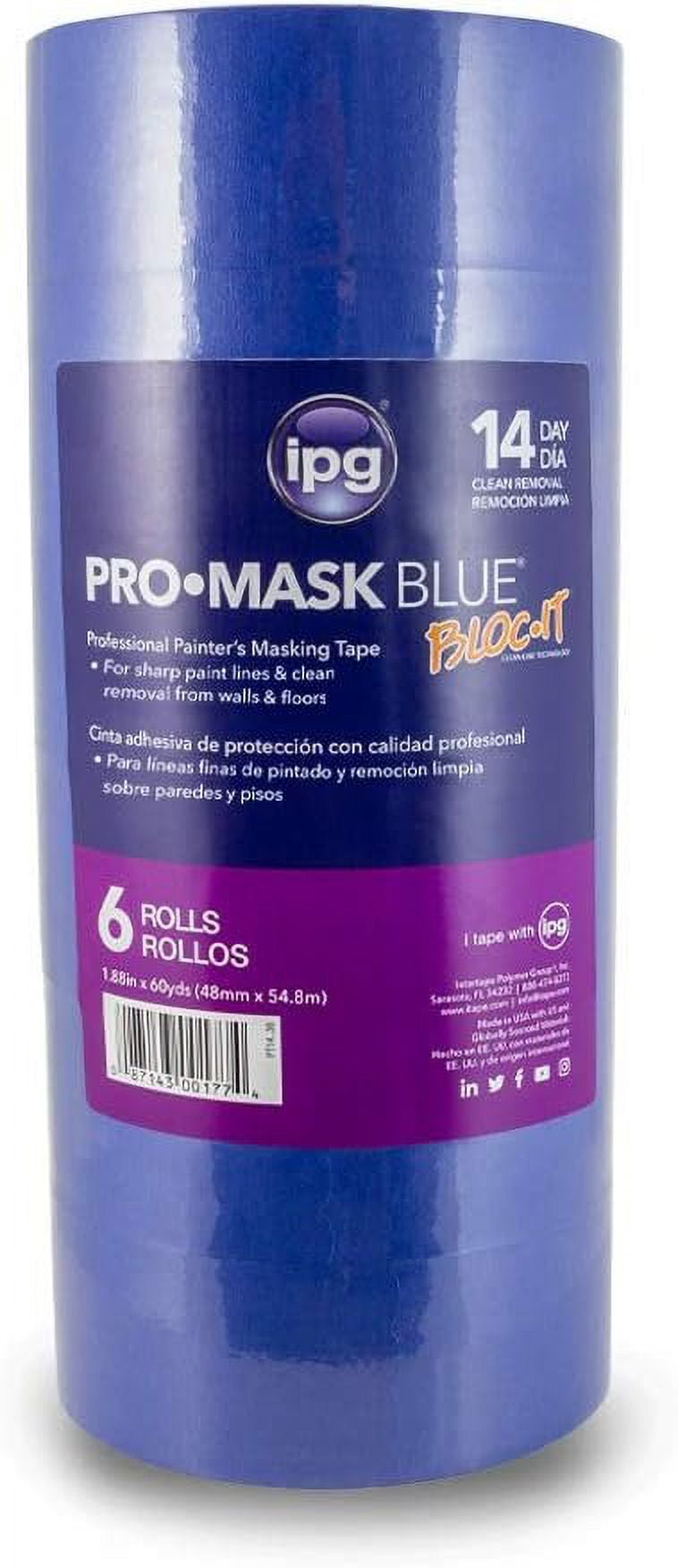 IPG ProMask Blue with BLOC-It, Premium 14-Day Masking Tape, 1.88" x 60 ...