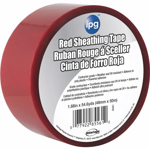 IPG Sheathing Tape 1.89" RED, Each - Walmart.com