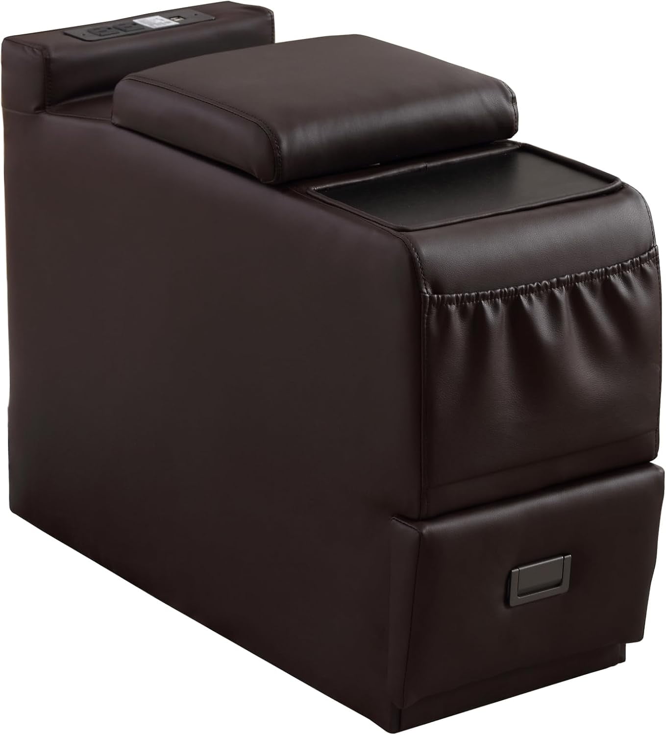 IPKIG Recliner Side Table End Table Console with Drawer, USB Charge ...