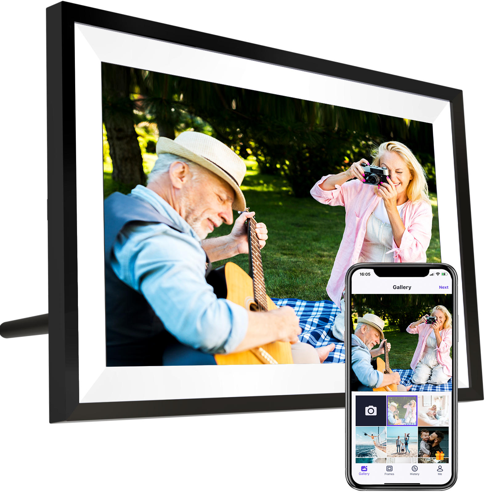 Sungale CD802 8" Digital Photo Frame - Black - Walmart.com