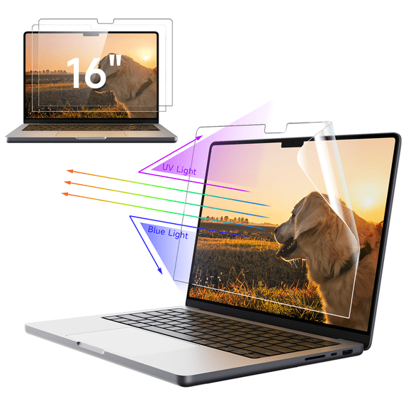 IPROKKO 2 Pack Anti Blue Light Screen Protector for MacBook Pro 16 Inch ...