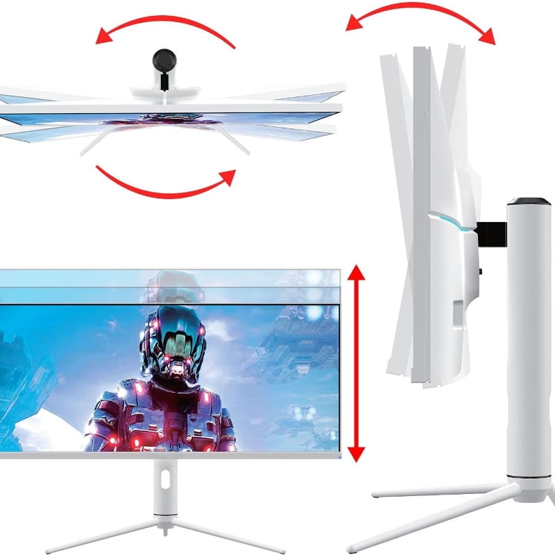 IPS 34-Inch UltraWide Monitor in White - 3440 x 1440 Resolution, HDR400 ...