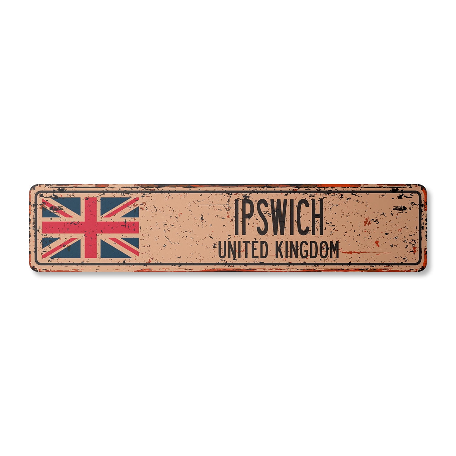 IPSWICH UNITED KINGDOM Vintage Aluminum Street Sign British Britons ...