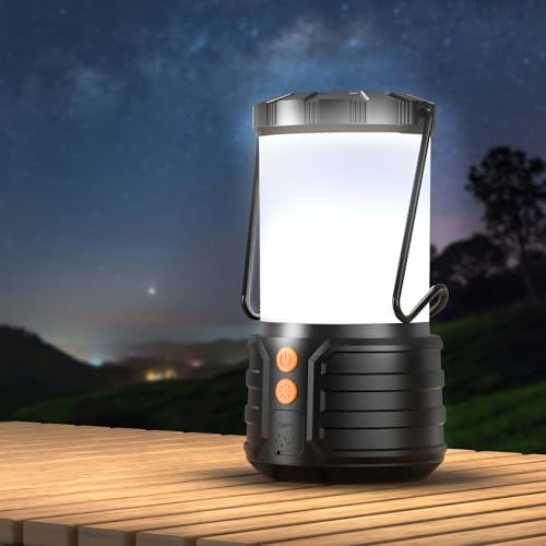 IPX4 Rechargeable LED Camping Lantern (ECL01): 4000mAh (3 lighting ...