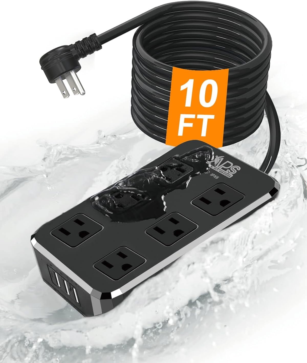 IPX6 Outdoor Power Strip Weatherproof, Waterproof Surge Protector with ...