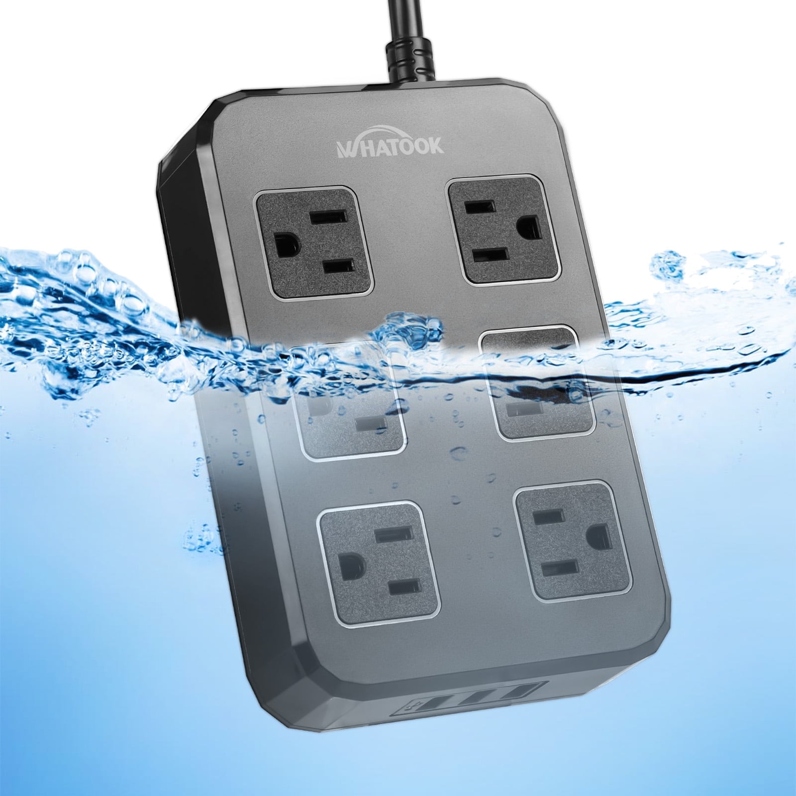 IPX6 Outdoor Power Strip Weatherproof, Waterproof Surge Protector with ...